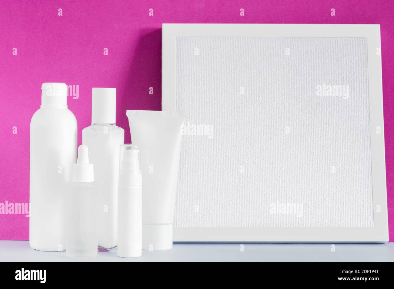 Beauty cosmetic products mockup. Mock up skin care product. Canvas ...