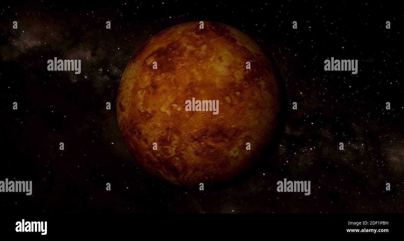 front view of Venus planet from space. full 3d view of Venus 4k ...