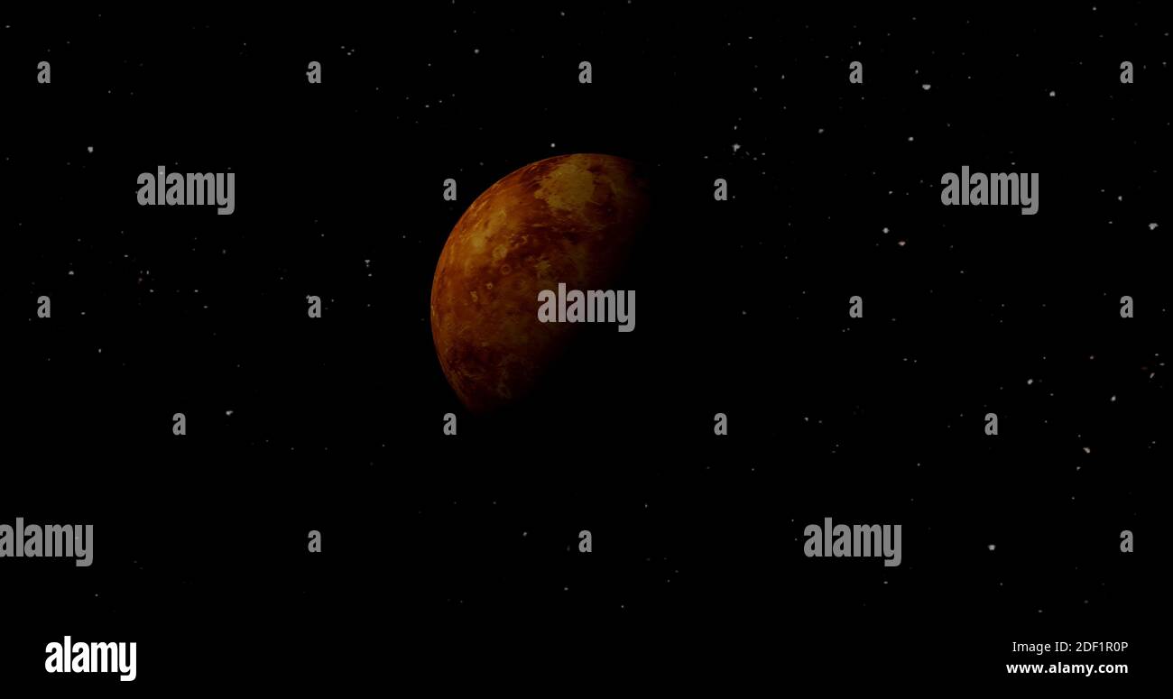 front view of Venus planet from space. full 3d view of Venus 4k ...