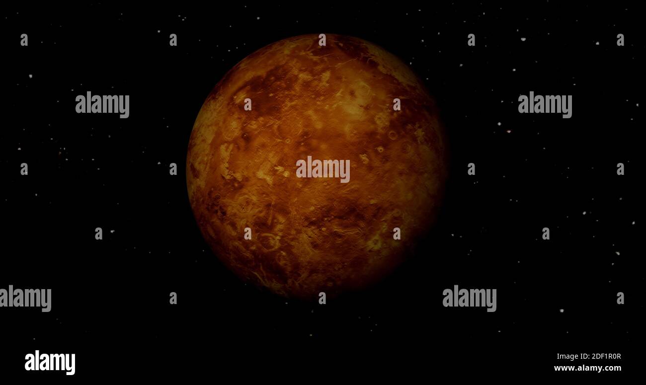 front view of Venus planet from space. full 3d view of Venus 4k ...