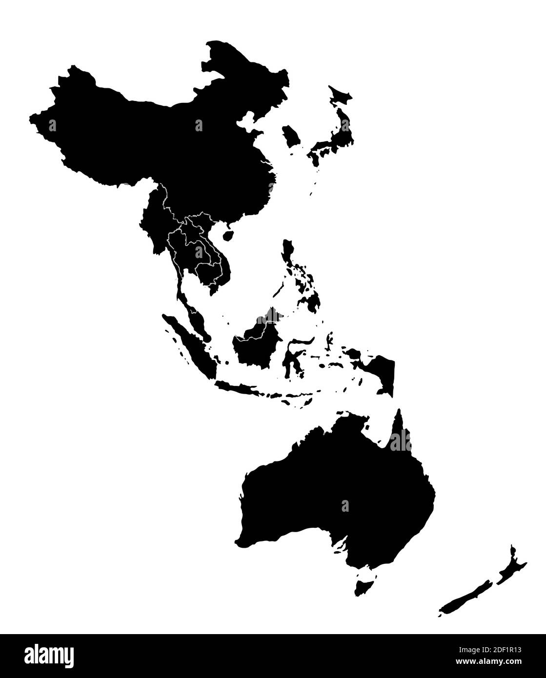 Modern Regional Comprehensive Economic Partnership RCEP map ...