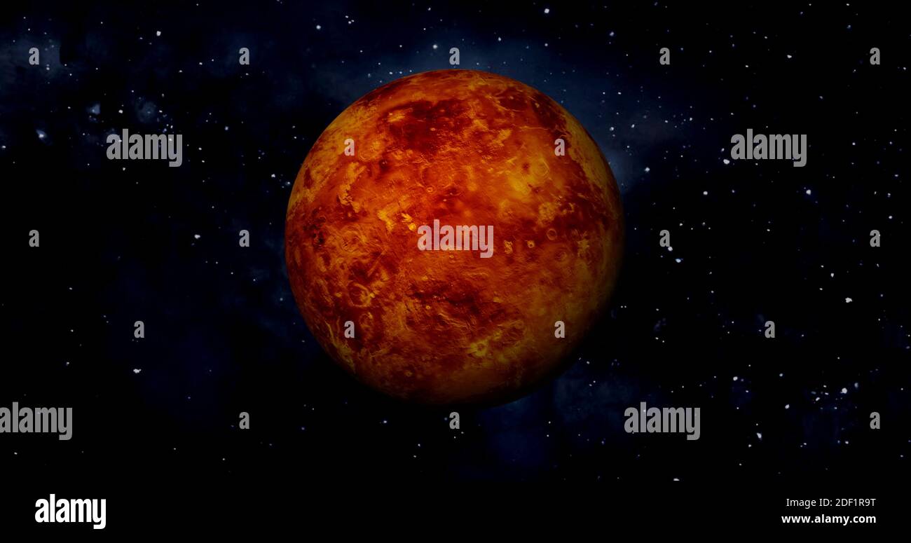 front view of Venus planet from space. full 3d view of Venus 4k ...