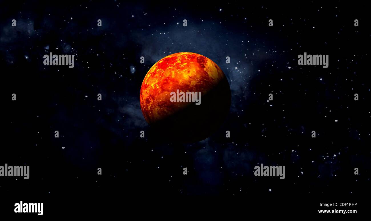 front view of Venus planet from space. full 3d view of Venus 4k ...