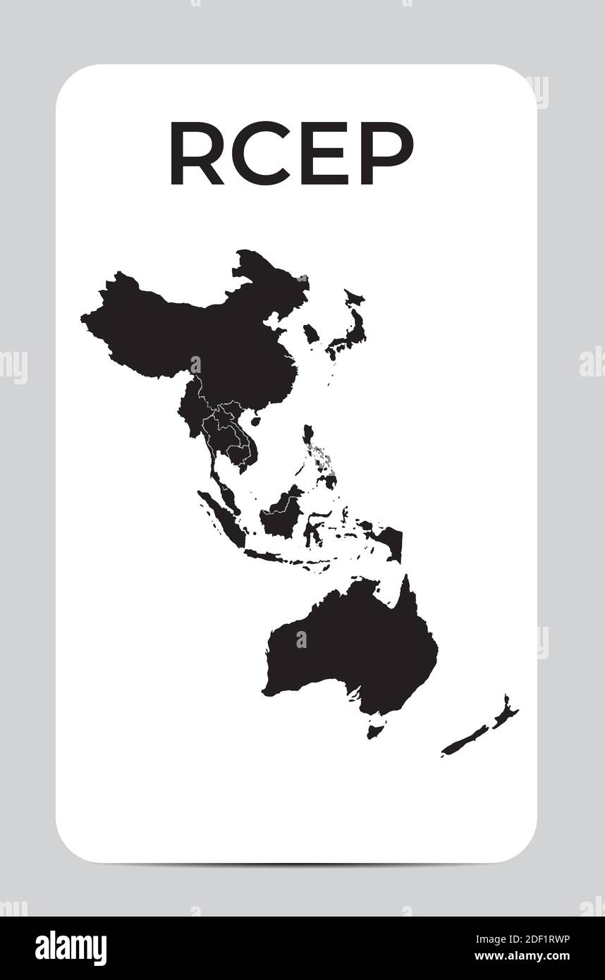 Modern Regional Comprehensive Economic Partnership RCEP map ...