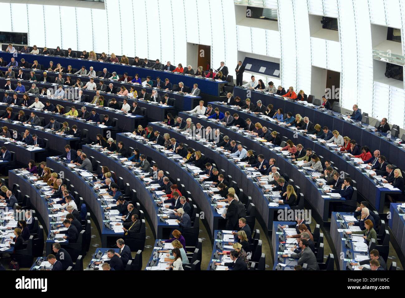 Inside Illustration of the European Parliament, in Strasbourg ...