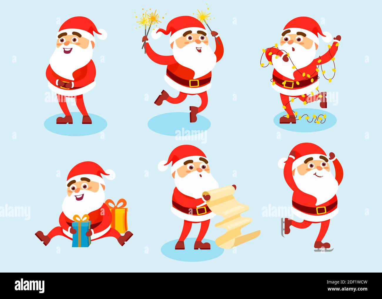 Collection of Christmas Santa Claus characters Stock Vector Image & Art ...