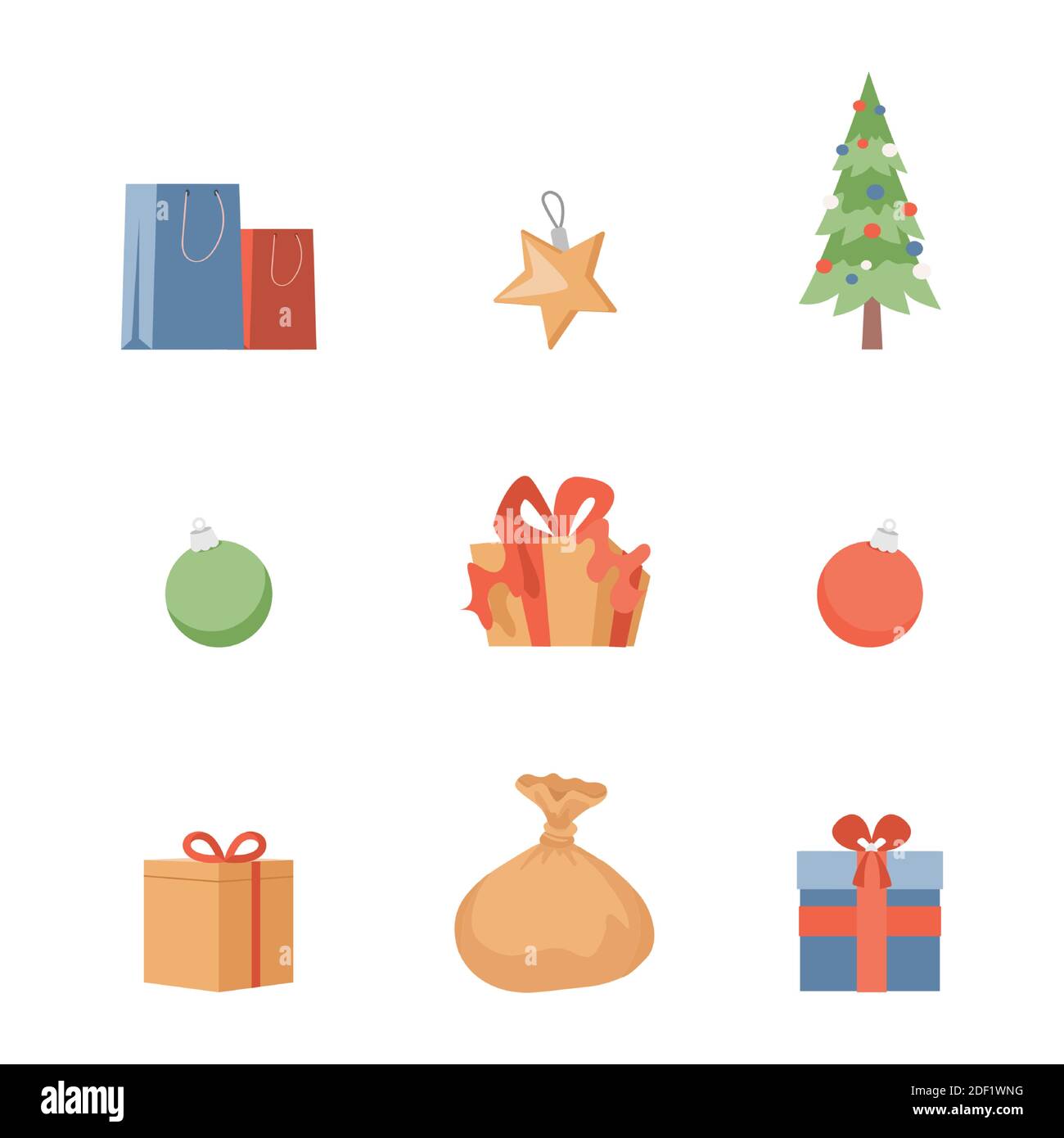 Decorating christmas tree colorful Stock Vector Images - Alamy