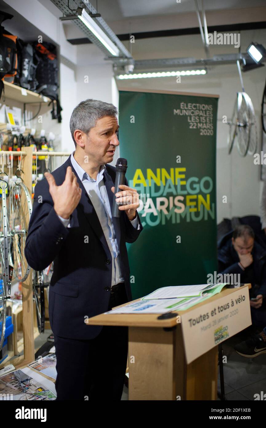 Christophe Najdovski during Paris Mayor Anne Hidalgo presents her ...