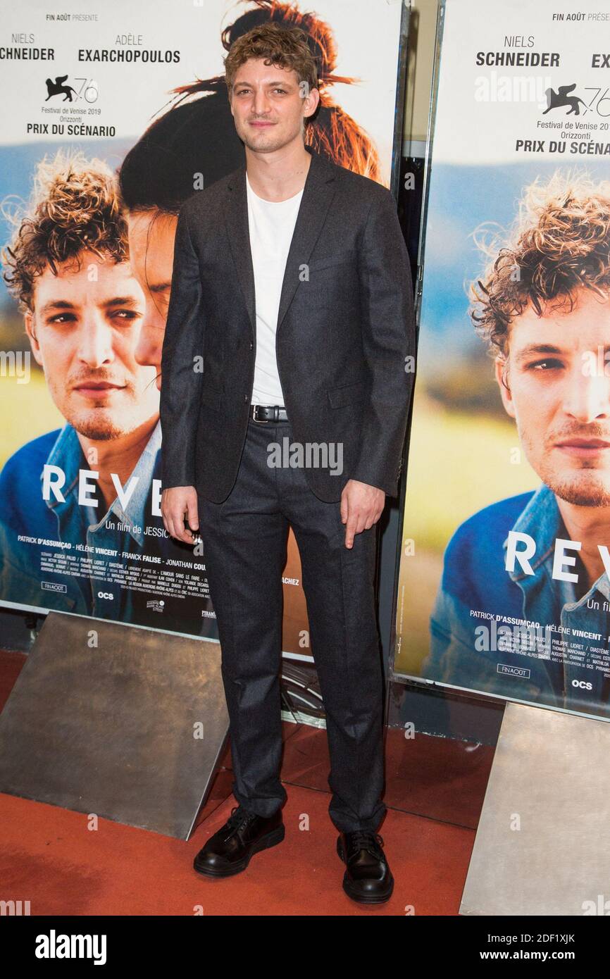 Niels Schneider attends 'Revenir' Paris film premiere at UGC Les Halles ...