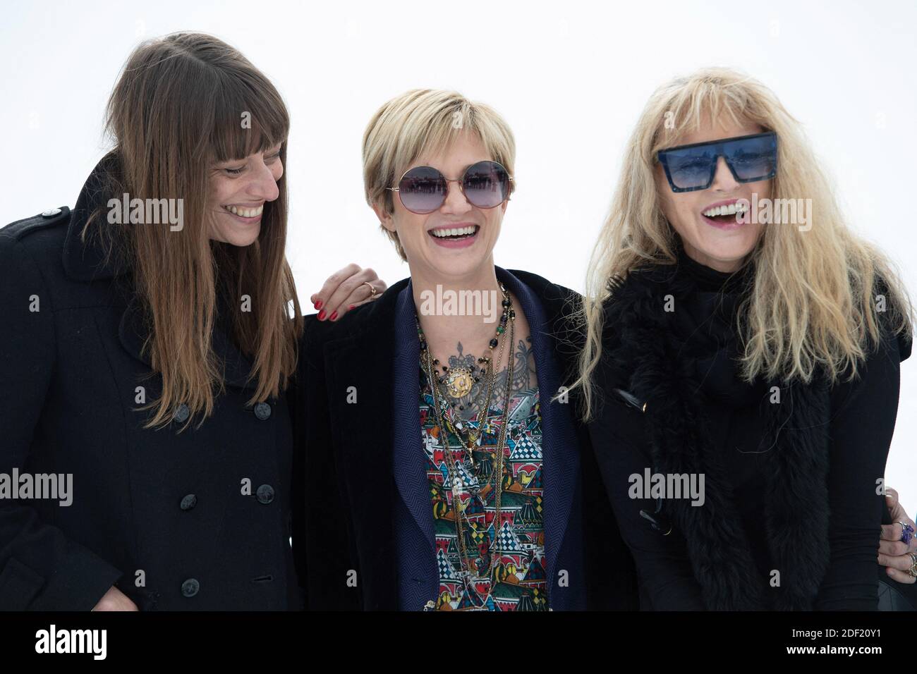 Alice Winocour, Asia Argento and Arielle Dombasle attending a photocall ...
