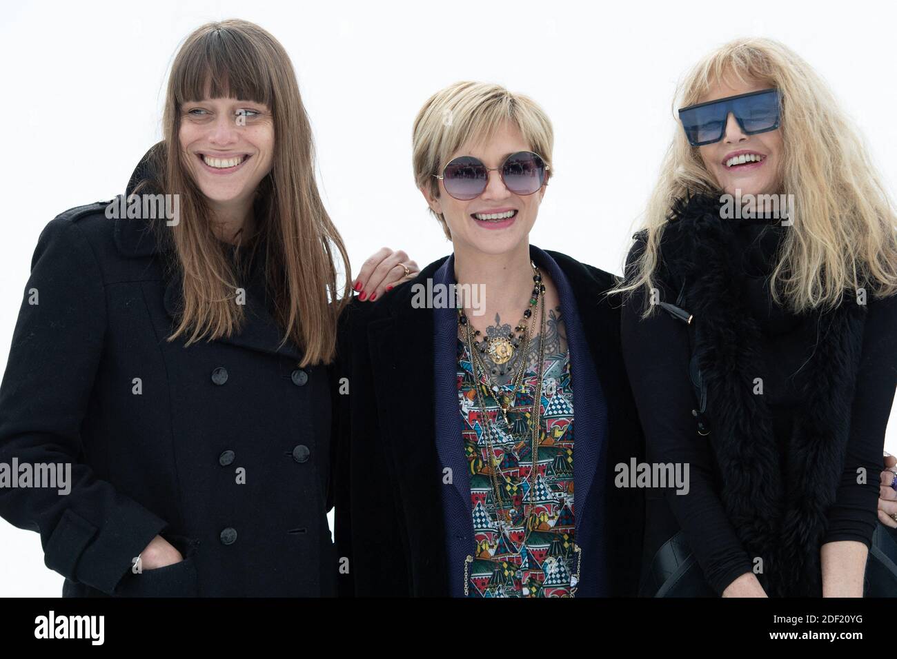Alice Winocour, Asia Argento and Arielle Dombasle attending a photocall ...