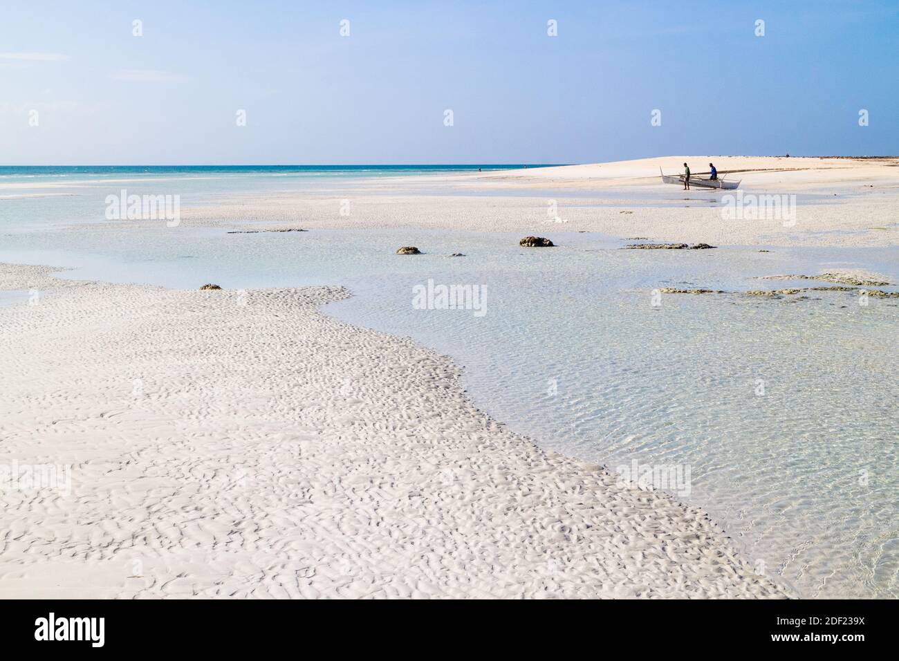 The serene white sand beach of Sta Fe in Bantayan Island, Cebu ...