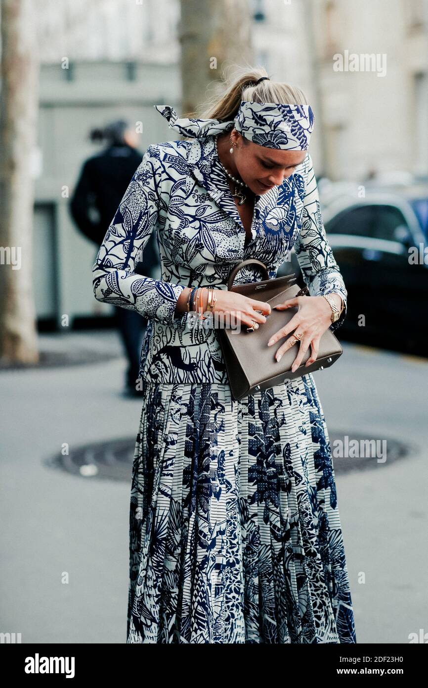 Street style, Nina Suess arriving at Ralph and Russo Spring Summer 2020 ...