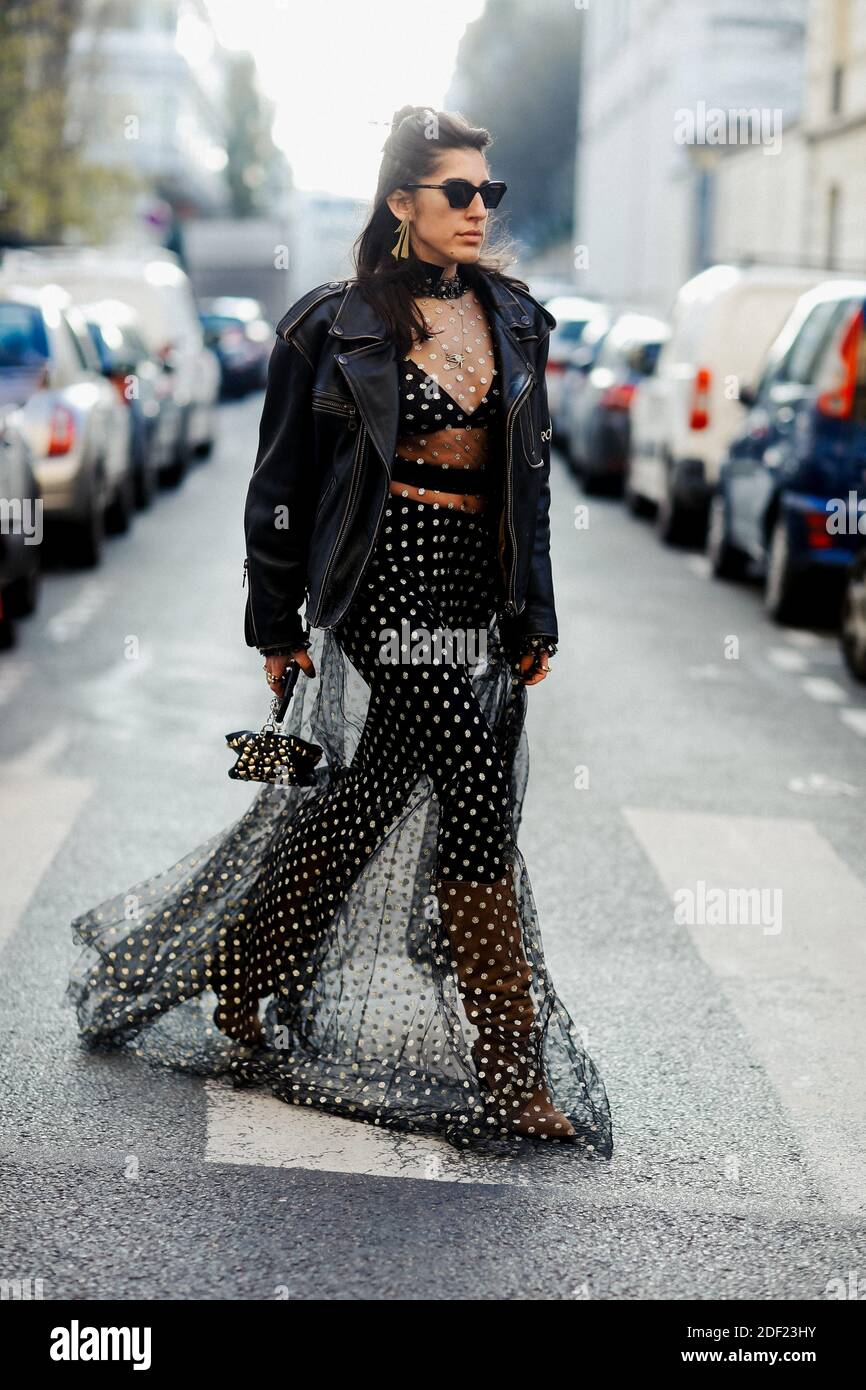 Street style, Nil Ninat arriving at Dior Spring Summer 2020 Haute ...