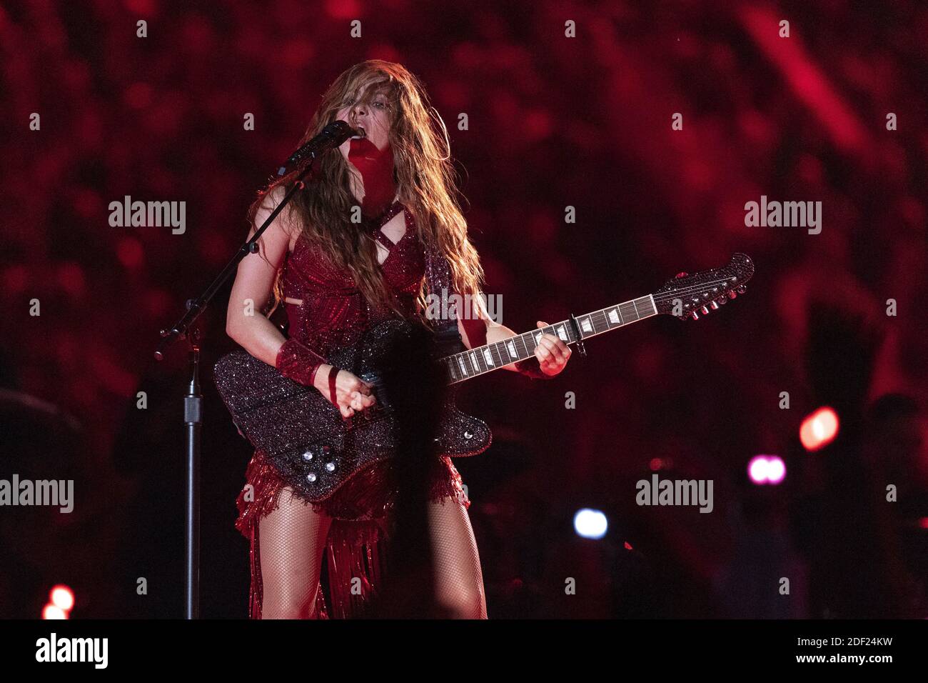 Shakira performs onstage during the Pepsi Super Bowl LIV Halftime Show ...