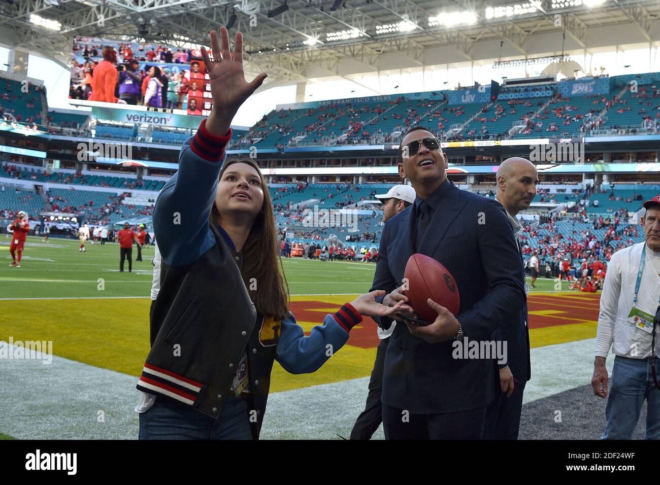 Alex Rodriguez and Natasha Alexander Rodriguez attend Super Bowl LIV at ...