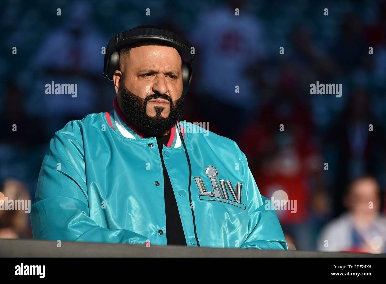 DJ Khaled attends Super Bowl LIV at Hard Rock Stadium on February 02 ...
