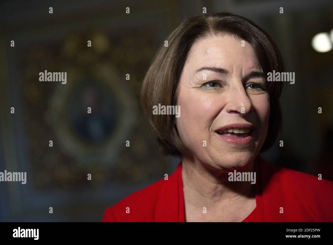 United States Senator Amy Klobuchar (Democrat of Minnesota) speaks to ...