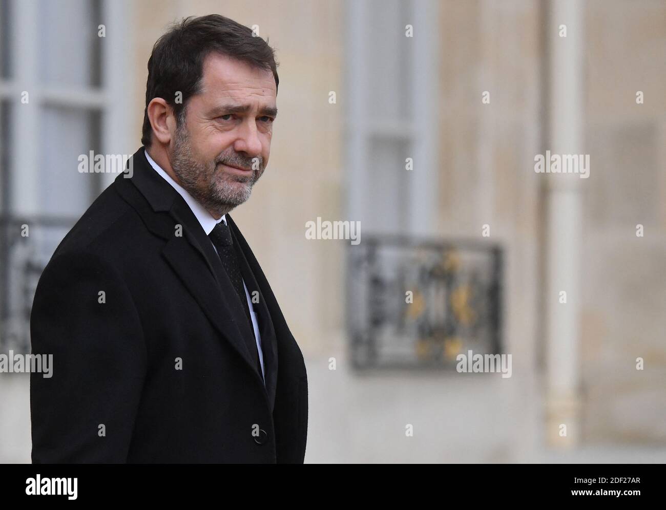 French Interior Minister Christophe Castaner leaves the Elysee ...
