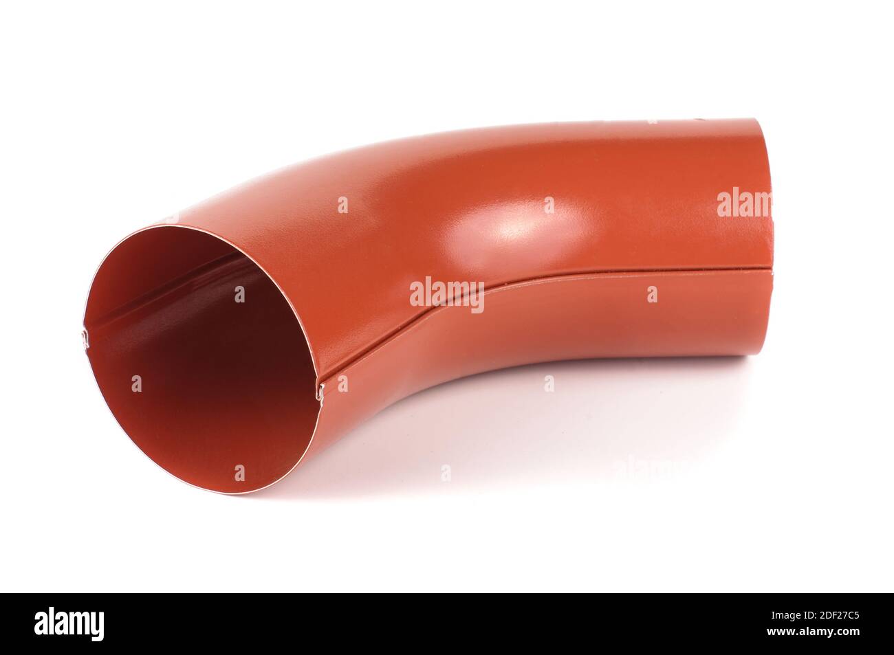 Bend element for rain water spout for industrial constructions isolated ...