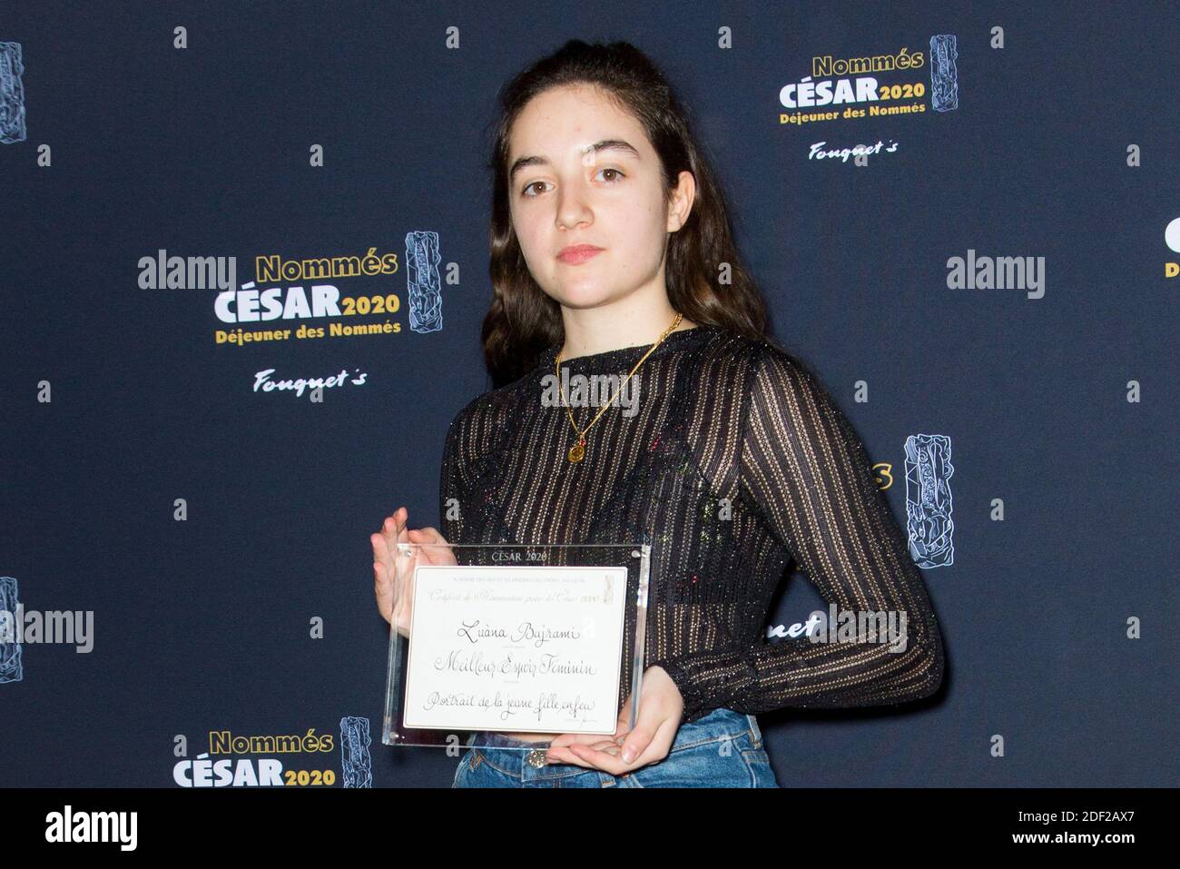 Luana Bajrami attends the Cesar 2020 - Nominee Luncheon At Le Fouquet's ...