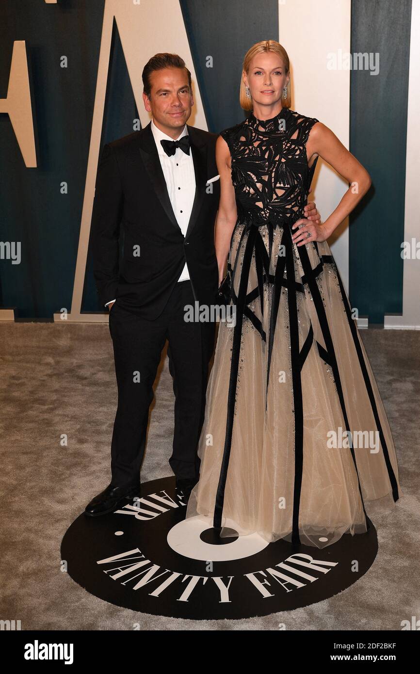 Lachlan Murdoch and Sarah Murdoch attending the Vanity Fair Oscar party ...