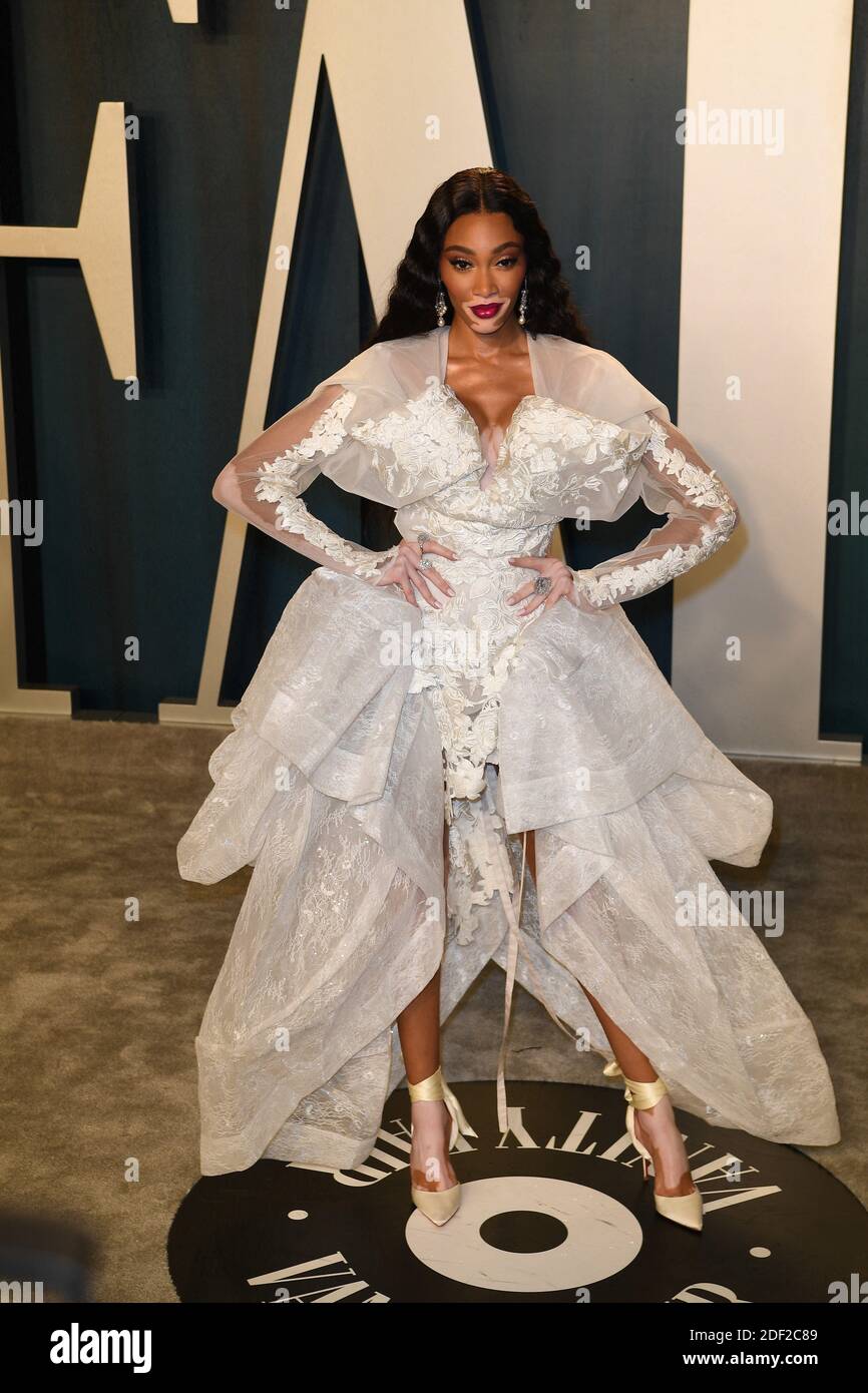 Winnie Harlow attending the Vanity Fair Oscar party at Wallis Annenberg ...