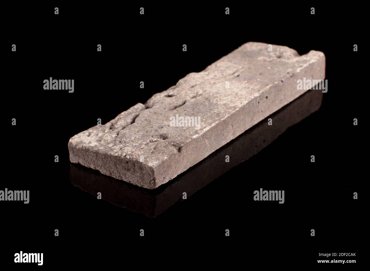 Clinker brick for house facade decor isolated on the black background ...