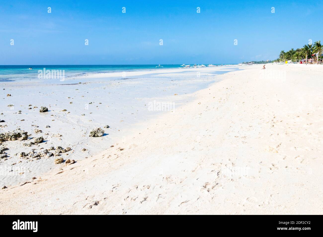 The serene white sand beach of Sta Fe in Bantayan Island, Cebu ...