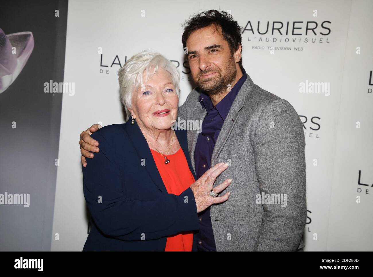 Line Renaud et Gregory Montel a la 25e ceremonie des Lauriers de l ...