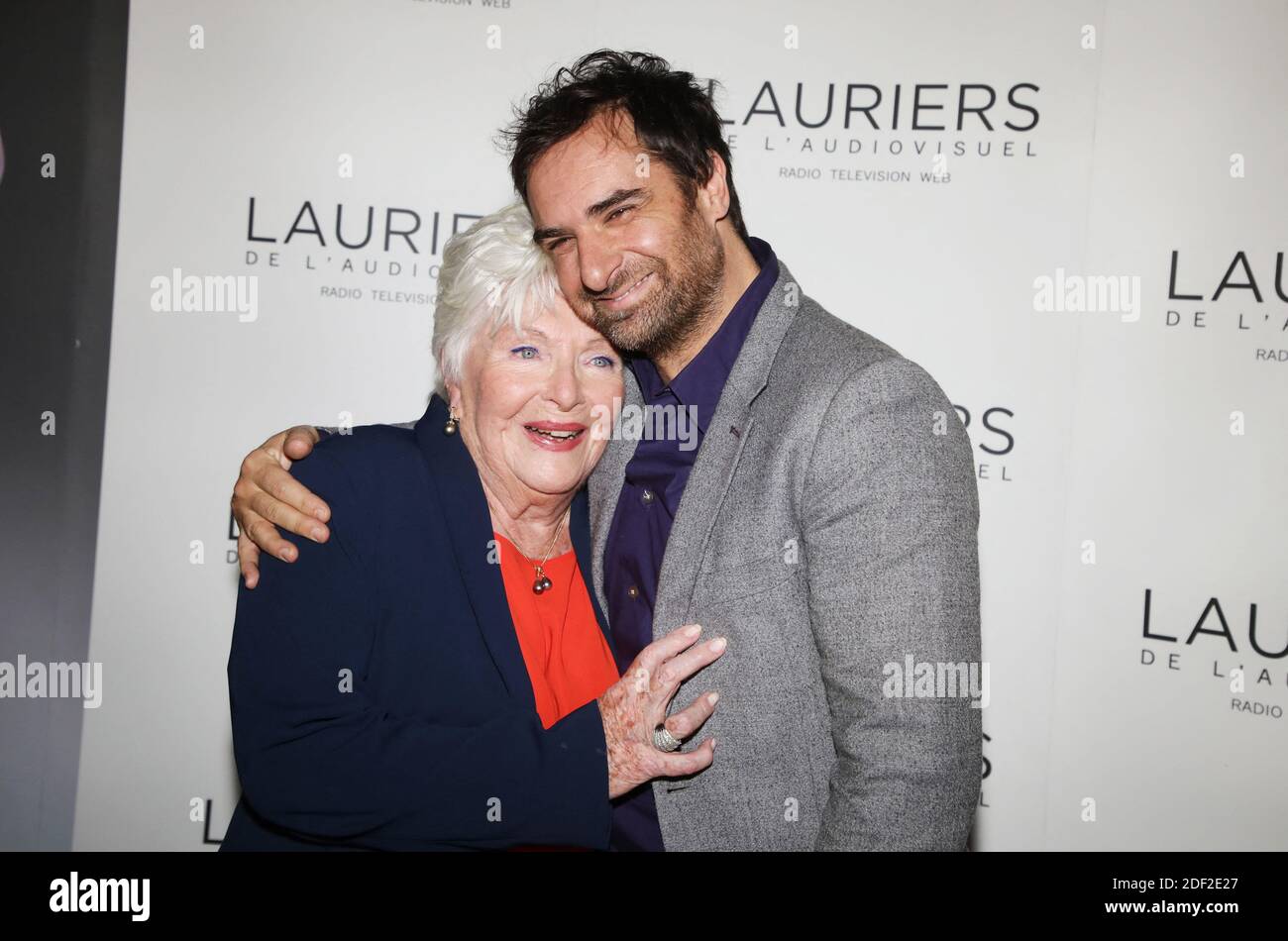 Line Renaud et Gregory Montel a la 25e ceremonie des Lauriers de l ...
