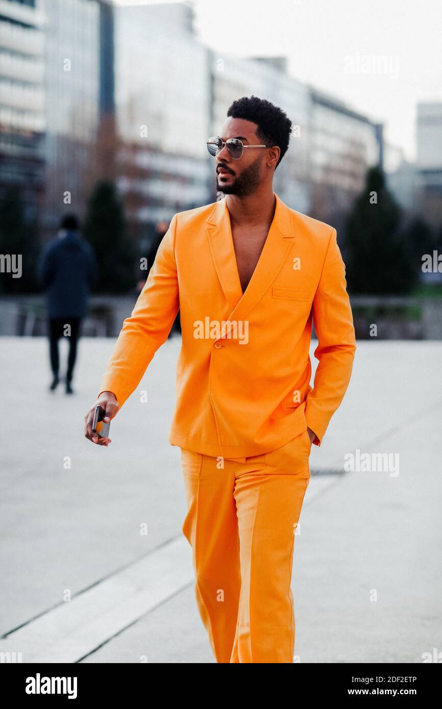 Street style, Djebril Zonga arriving at Jacquemus Fall-Winter 2020-2021 ...