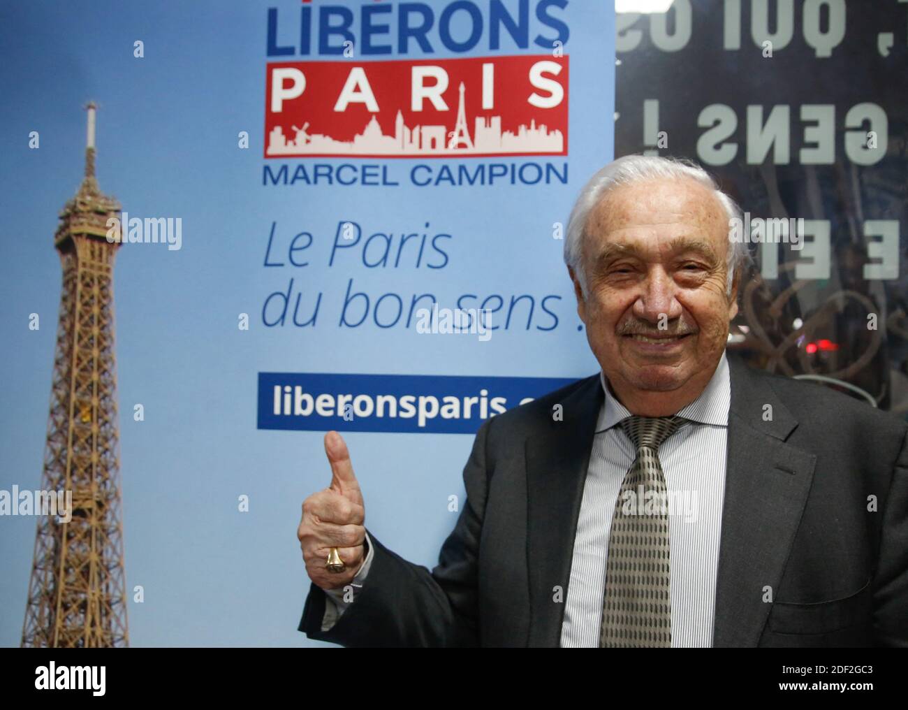 Candidate in Paris mayoral election Marcel Campion poses at his ...
