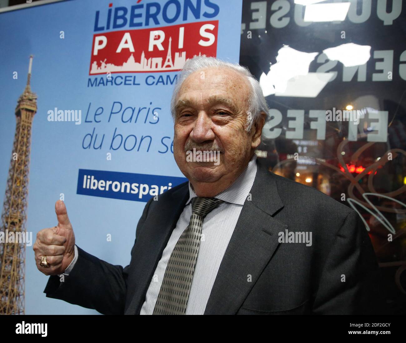 Candidate in Paris mayoral election Marcel Campion poses at his ...