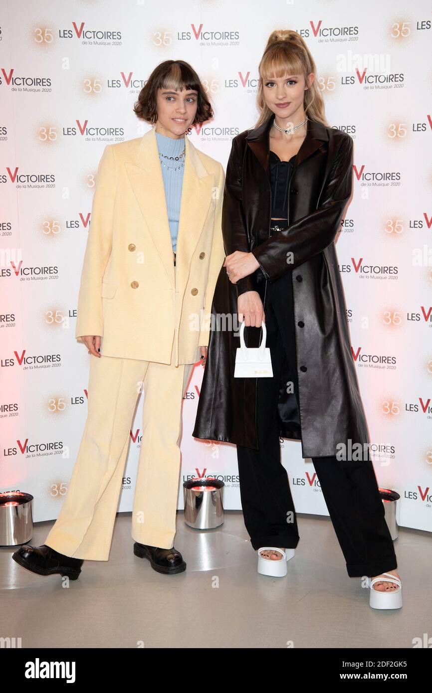 Claire Pommet, a.k.a. Pomme and Angele attend the 35th Victoires de la ...