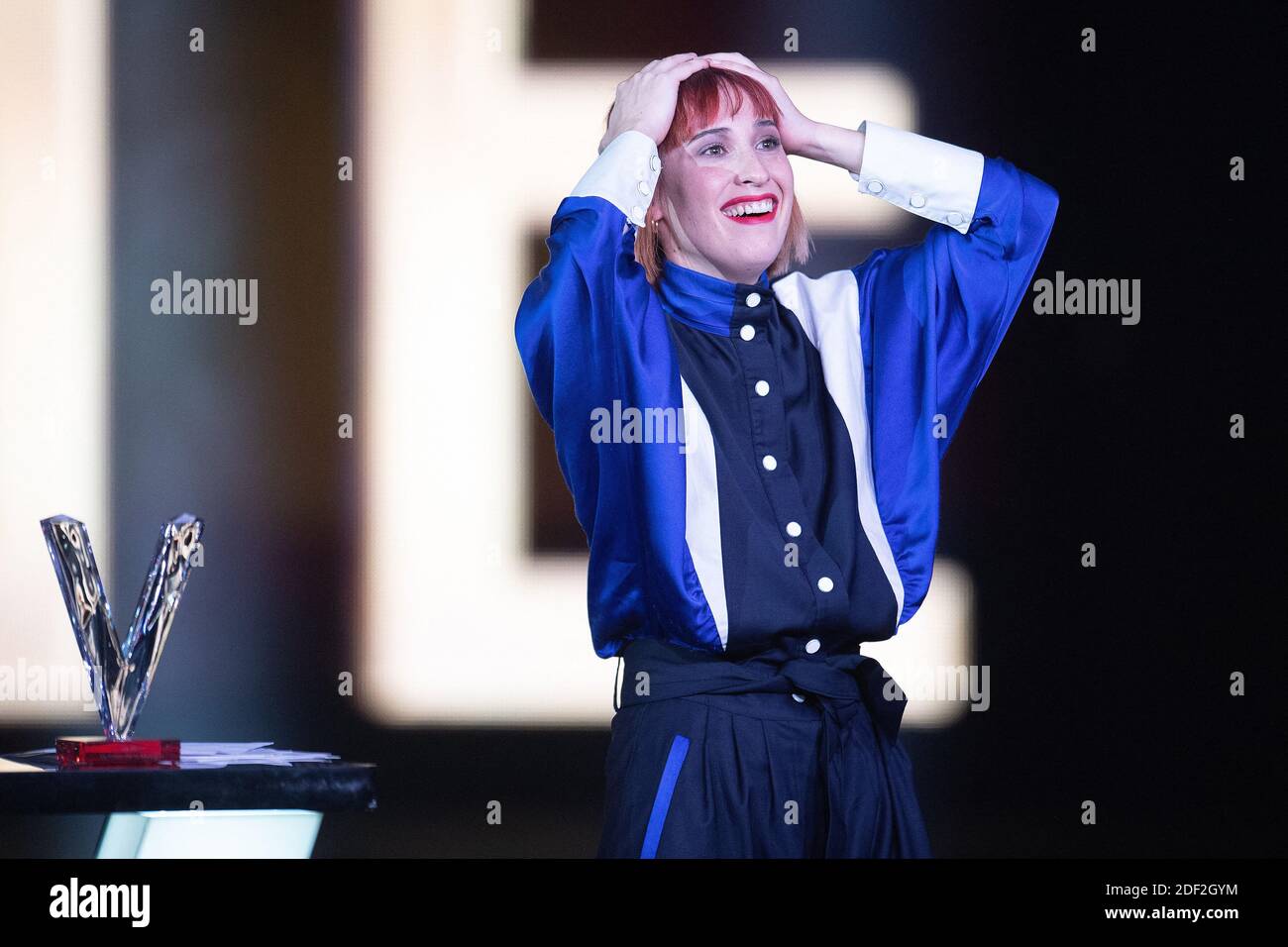 Suzane celebrates after receiving the award for Revelation scene of the ...