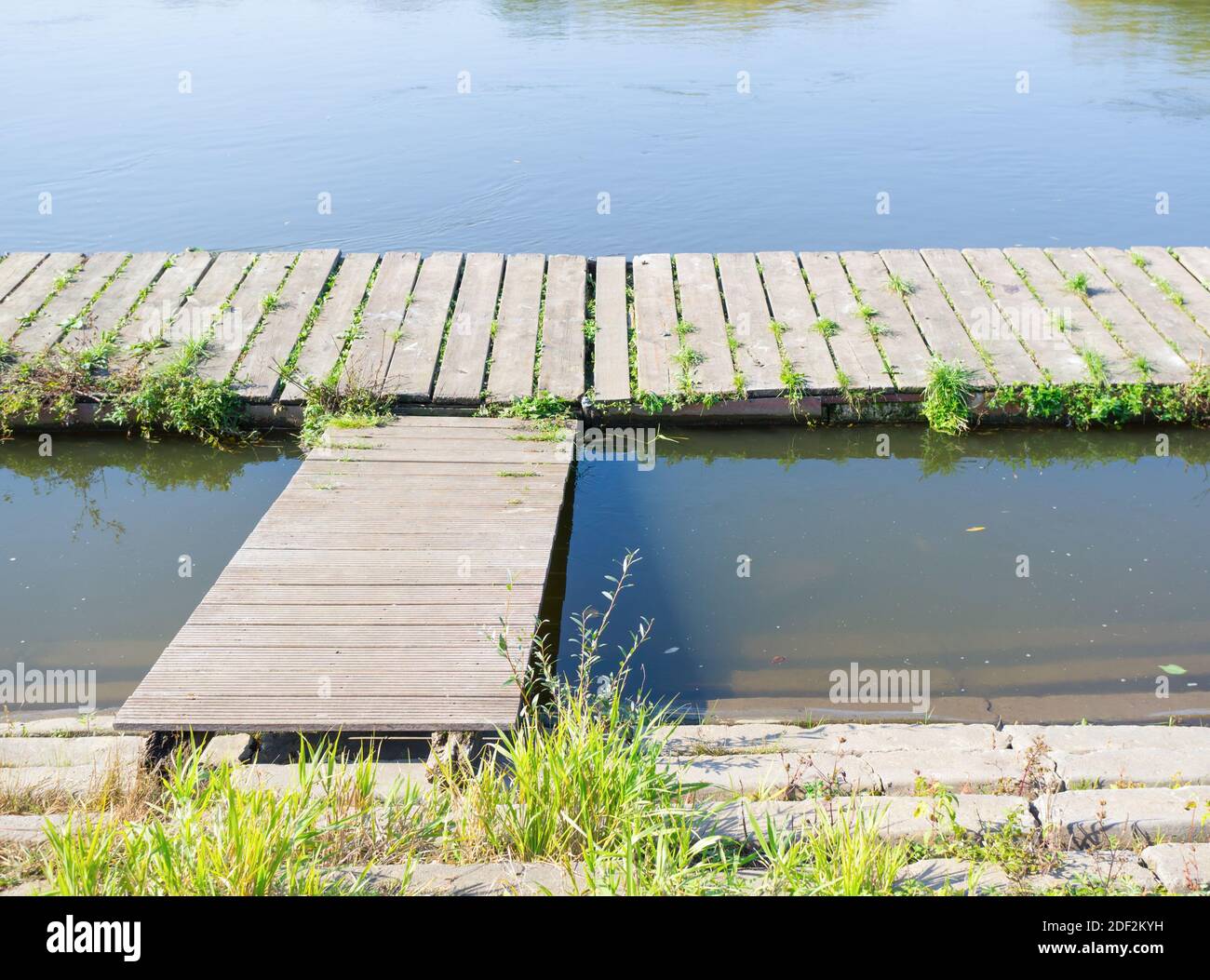 Two walkways constructed over the water Stock Photo - Alamy