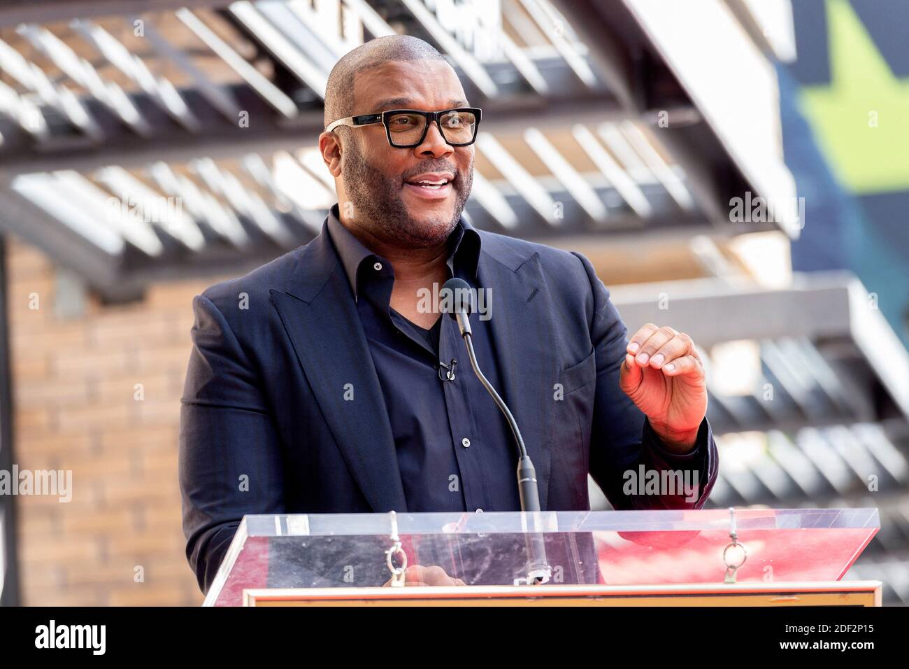 Tyler Perry attends the ceremony honoring Dr. Phill McGraw with a star ...