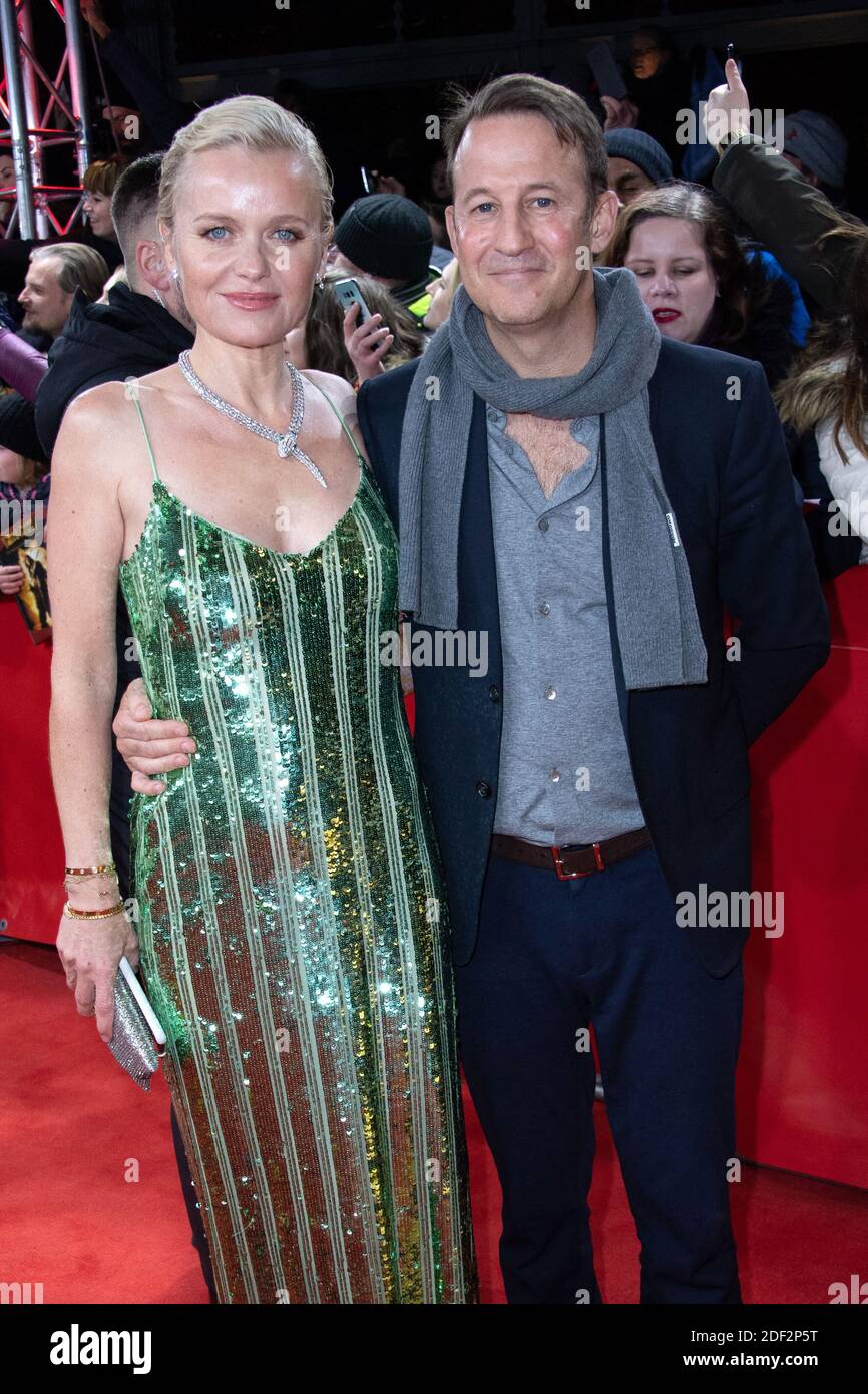 Barbara Sturm and Adam Waldman attending the Minamata Premiere as part ...