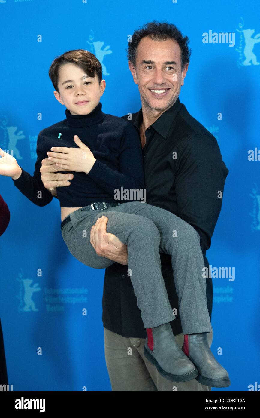 Federico Lelapi and Matteo Garrone attending the Pinocchio Photocall as ...