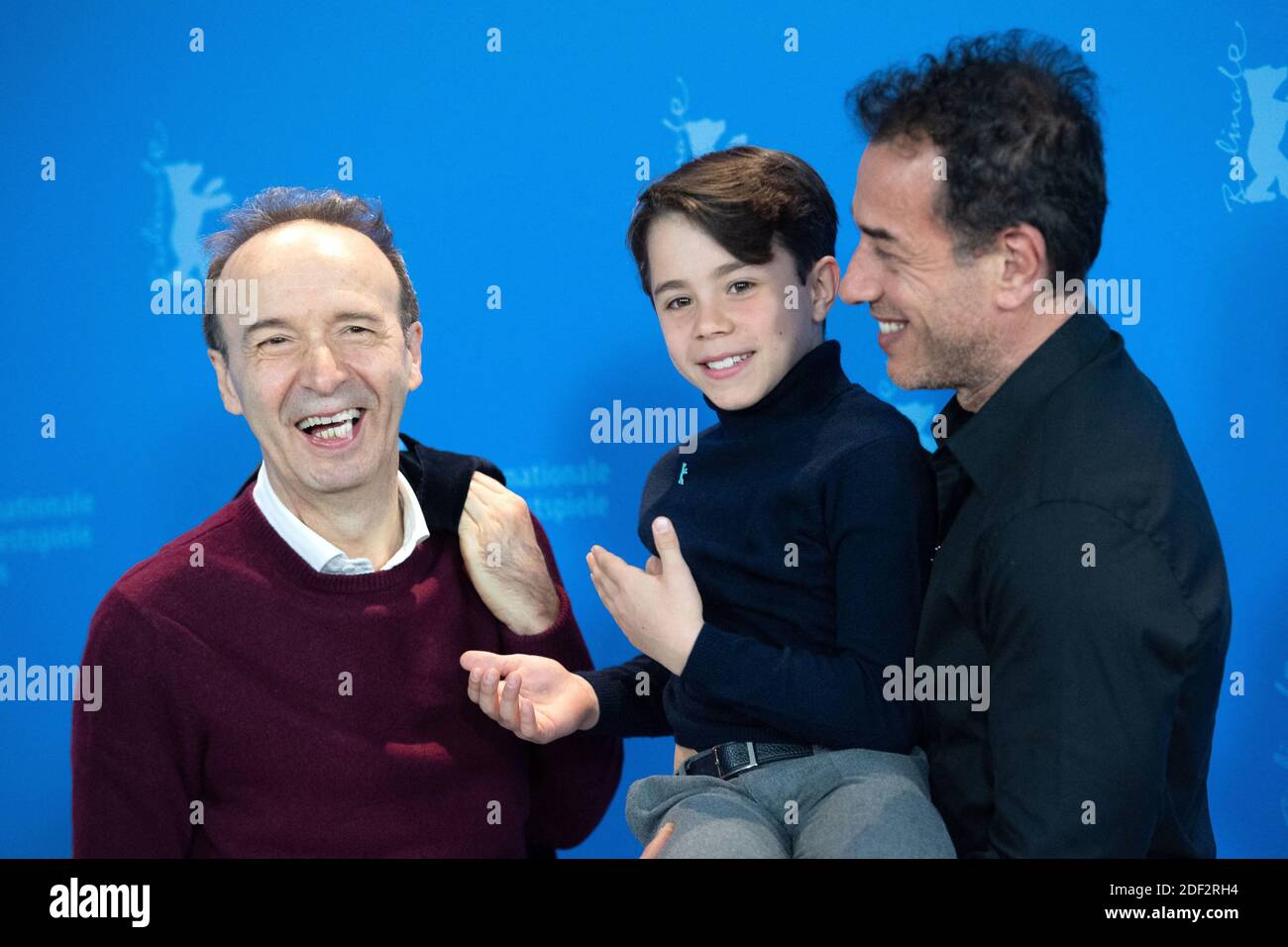 Roberto Benigni, Federico Lelapi and Matteo Garrone attending the ...