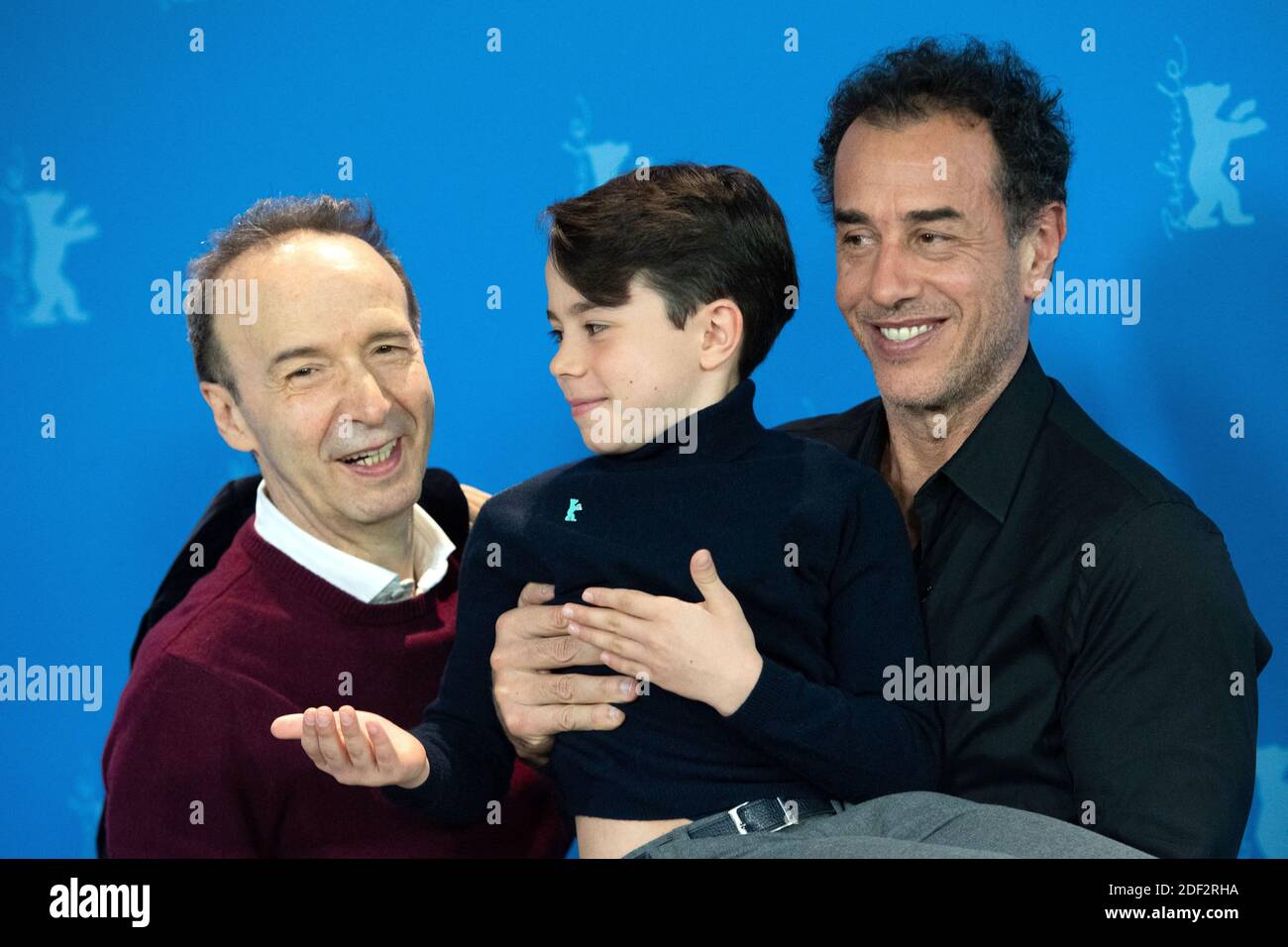 Roberto Benigni, Federico Lelapi and Matteo Garrone attending the ...