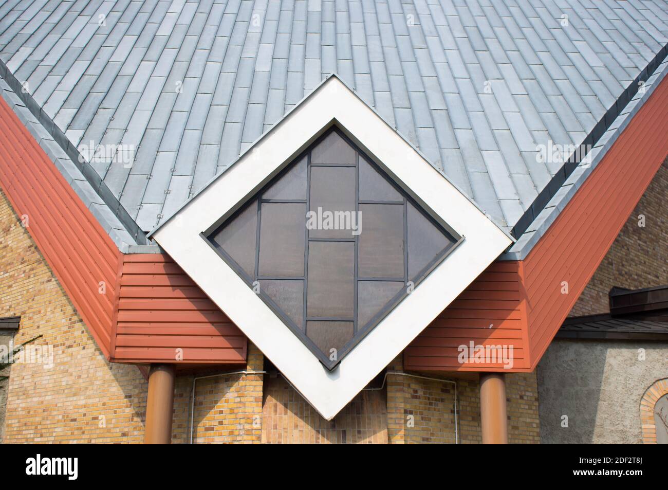 The square windows of a modern church in Poznan, Poland Stock Photo - Alamy