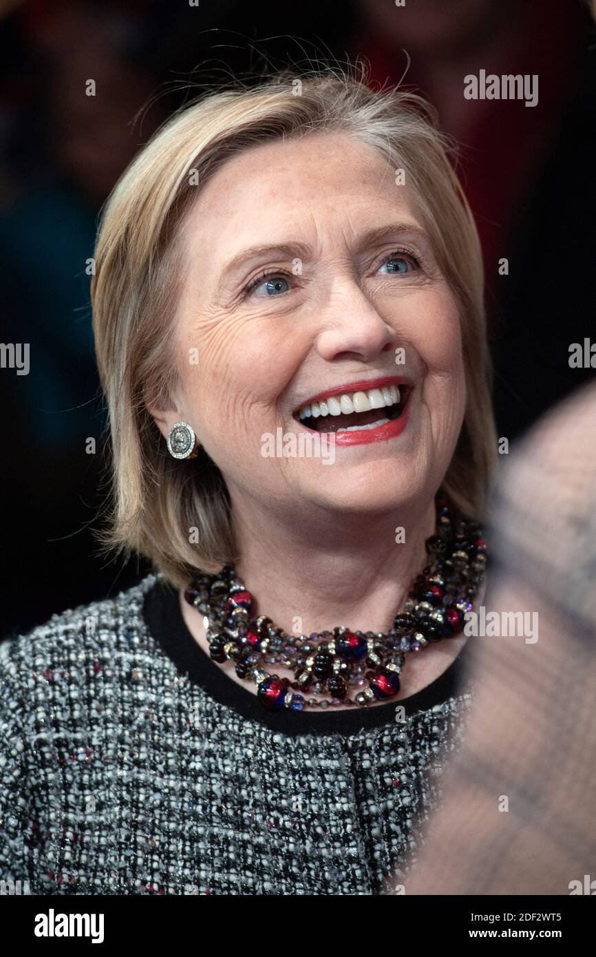 Former First Lady Hillary Rodham Clinton attending the Hillary Premiere ...