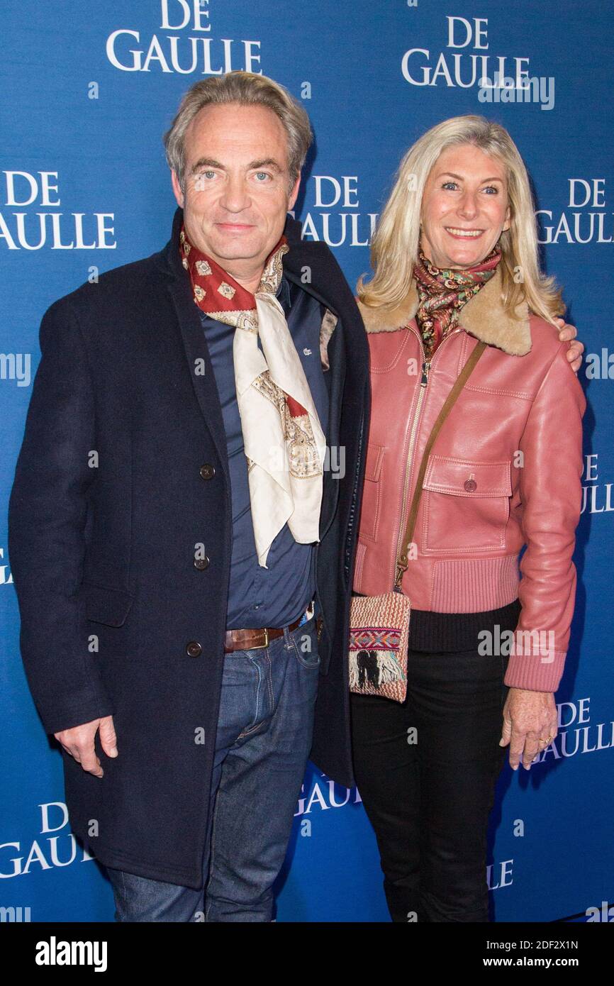 Gilles Cohen and his wife Karine Paschal attend 'De Gaulle' Paris film ...