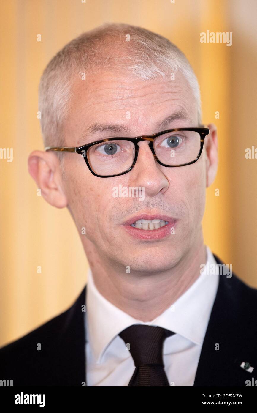 French Minister of Culture and Communication, Franck Riester attends ...