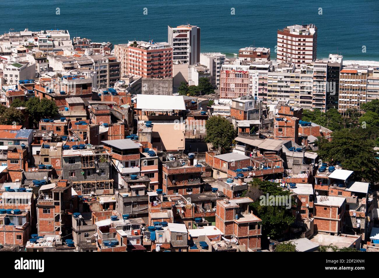 Fragile residential constructions of favela Cantagalo in Rio de Janeiro ...