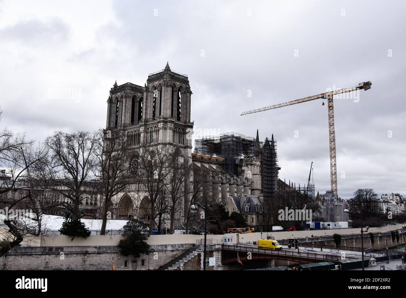 This picture taken on the 24 February, 2020 shows cathedral Notre-Dame ...
