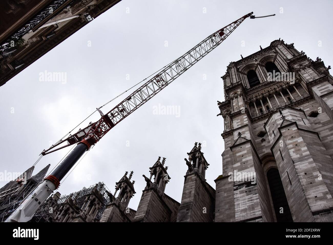 This picture taken on the 24 February, 2020 shows cathedral Notre-Dame ...