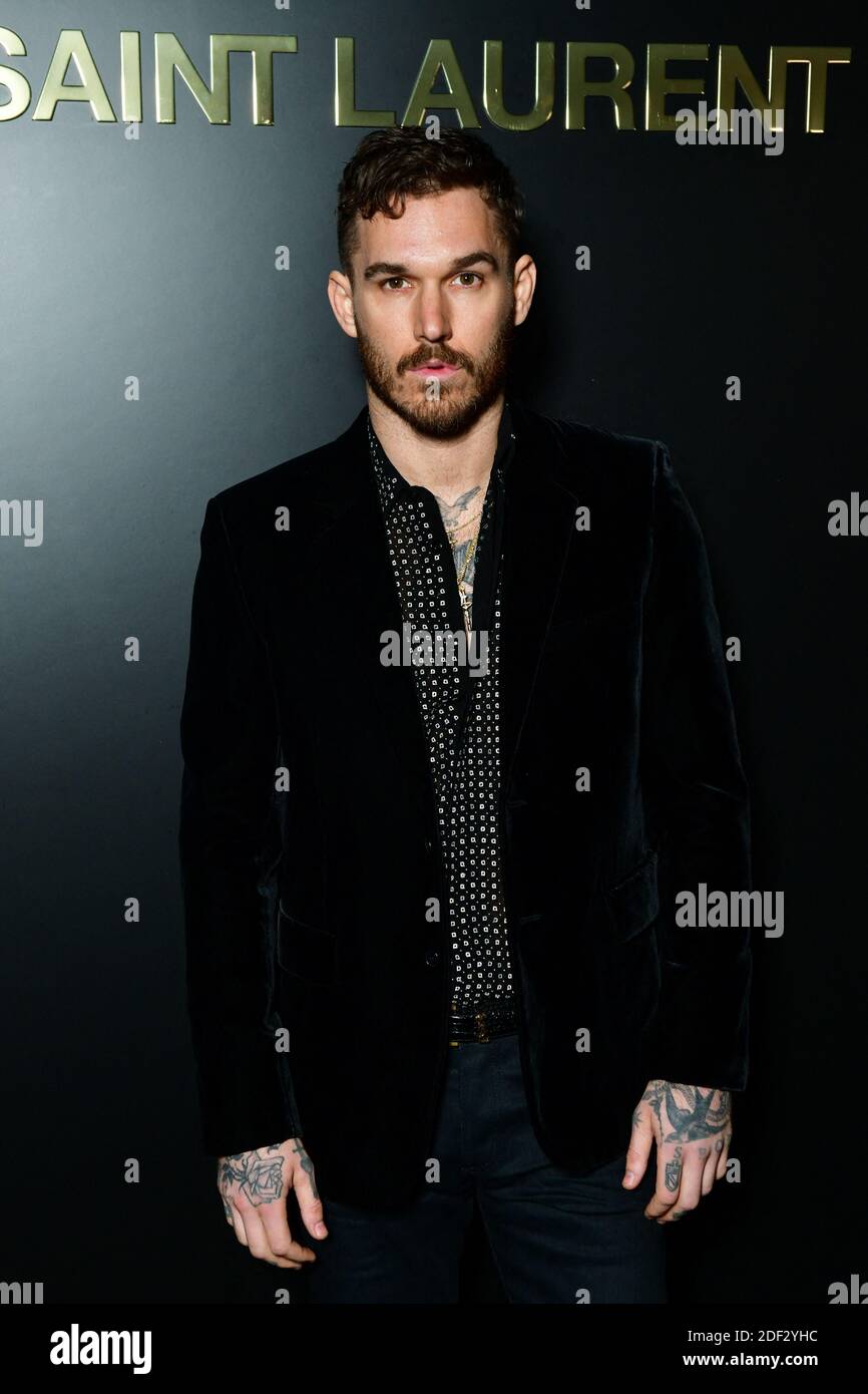 David Alexander Flinn attends the Saint Laurent show as part of the ...